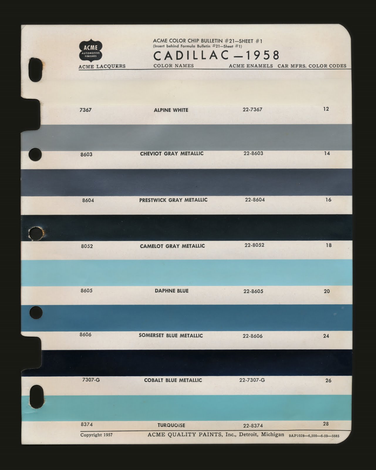 manAlive design: Acme Color Chip Bulletin