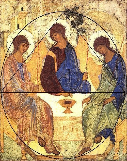 three sitting angels icon
