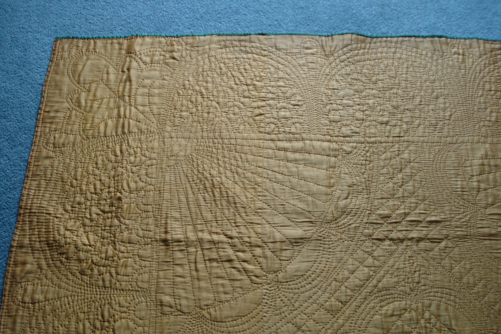 Welsh Quilts: Welsh Green and Yellow Quilt - Unusual Patterns