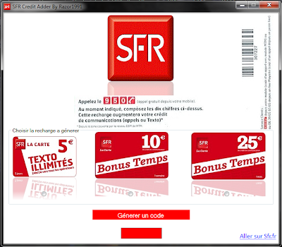Hacking Software By Cyber-Net-Team ©: SFR Credits Adder