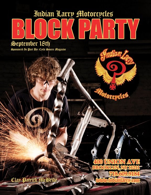 Motorcycle Event News: Indian Larry Motorcycles Grease Monkey Block ...