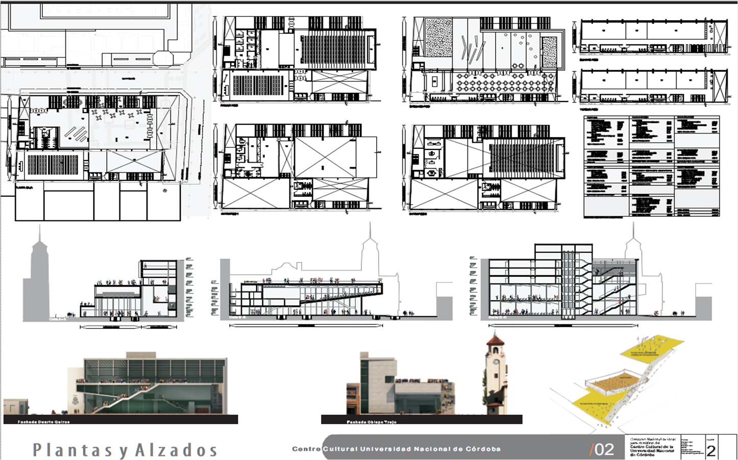 JG ARQUITECTURA: Concurso Nacional de Ideas EDIFICIO CENTRO CULTURA UNC (2009)