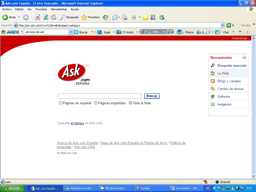 teorias de la comunicacion: ASK (el buscador)