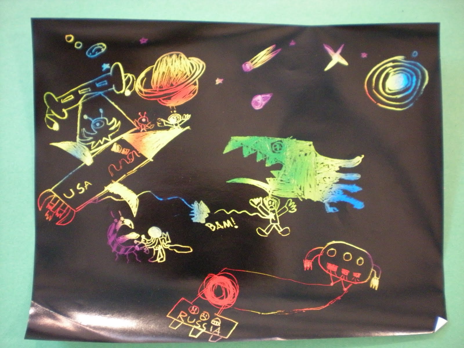 Outerspace Scratch Art