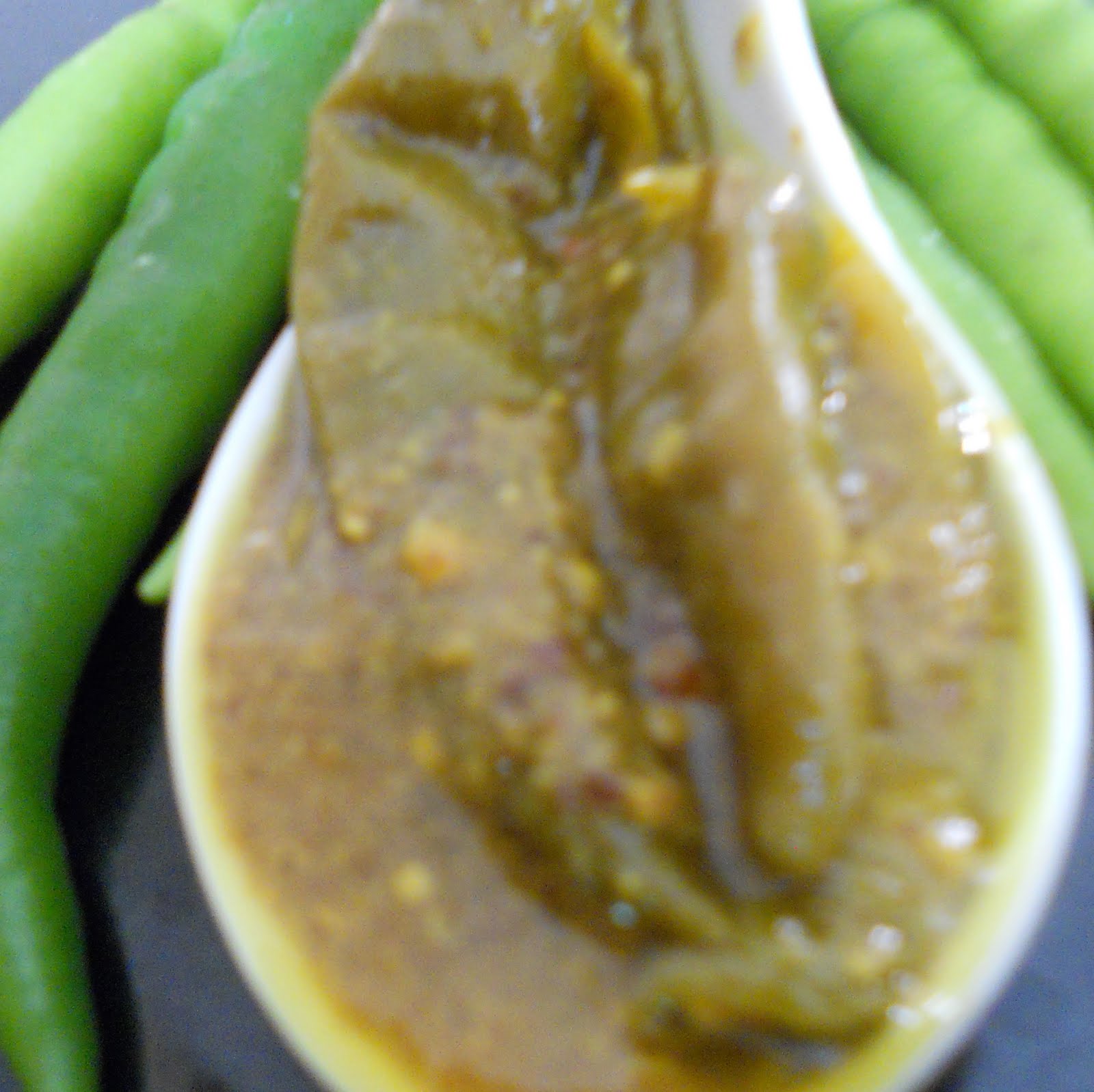 Green Chilly Pickle.