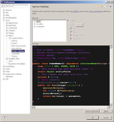 Randomness: Eclipse Java Color Themes