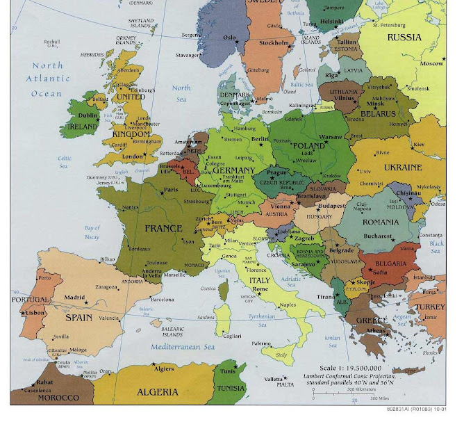 Maps: Map Of Europe Enlarged