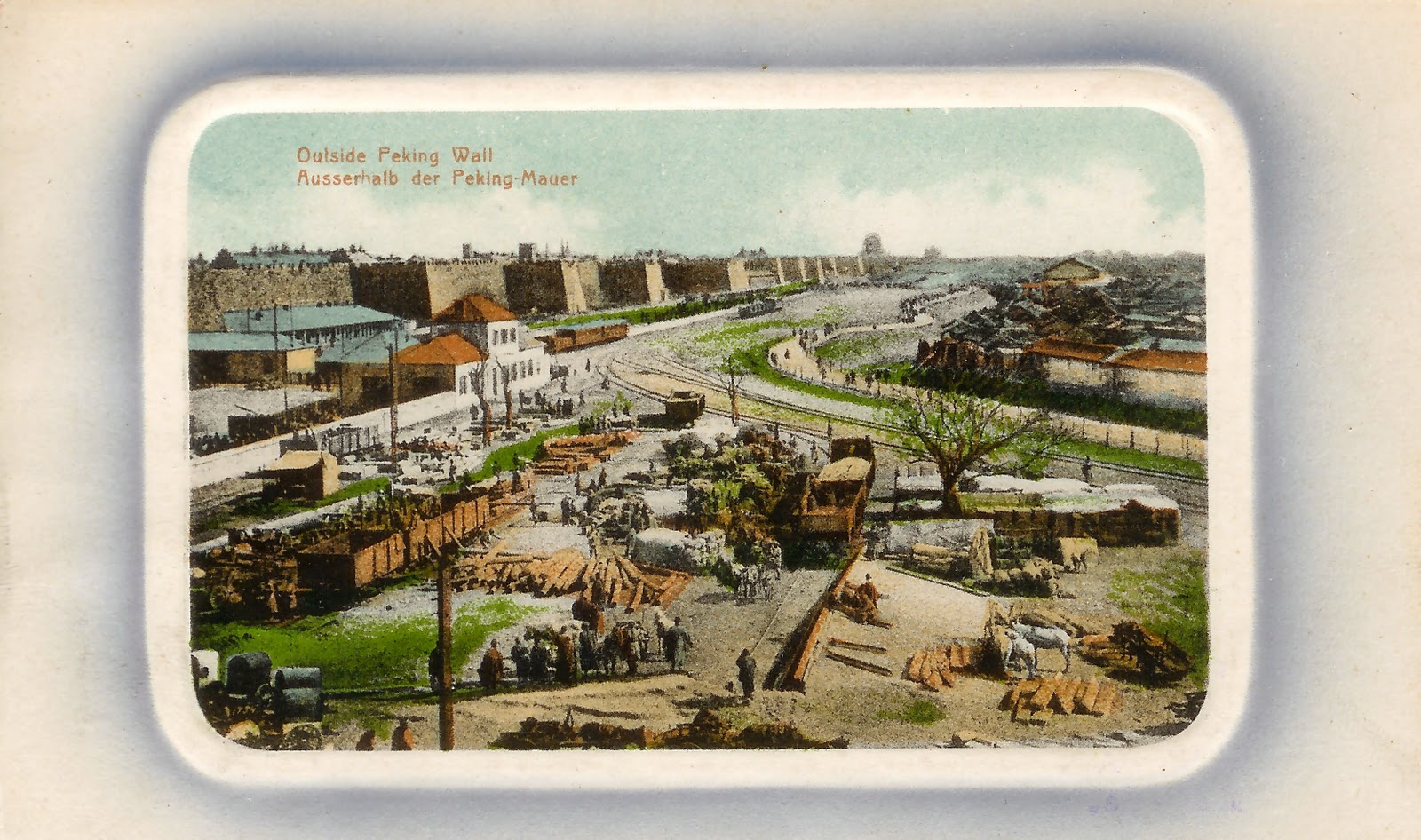 Writerquake: Old Postcard Wednesday--Outside Peking Wall, China