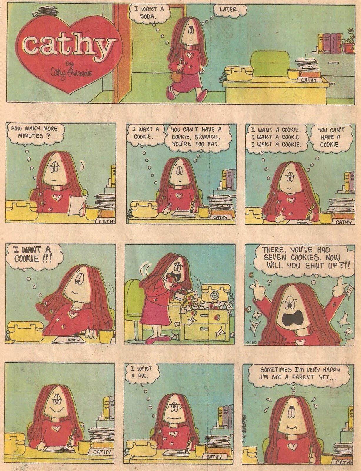 Sunday Comics Debt Cathys Last Gasp