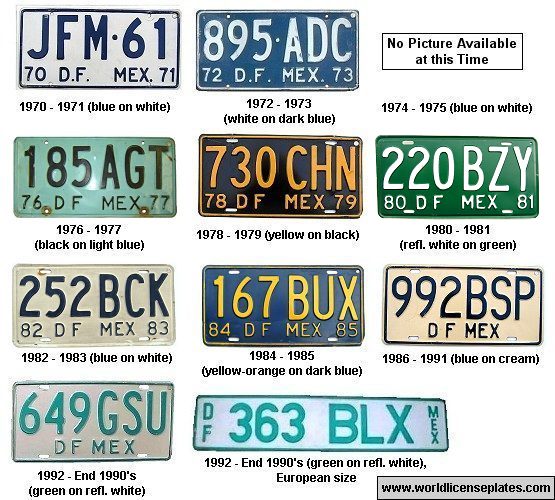 Placas de Autos de México y otras COS-999-AS: abril 2010