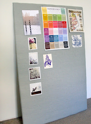 Onyx and Alabaster: DIY Project: Linen Pinboard