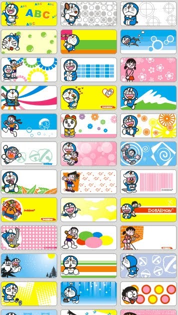 100 pcs Standard Doraemon Label Sticker | Welcome : cottonBear