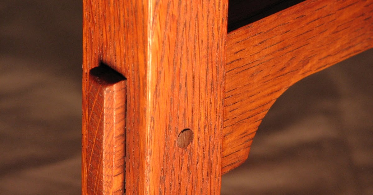 First set of through wedge tenons! This is only 2 of the 8 I did. Also ...