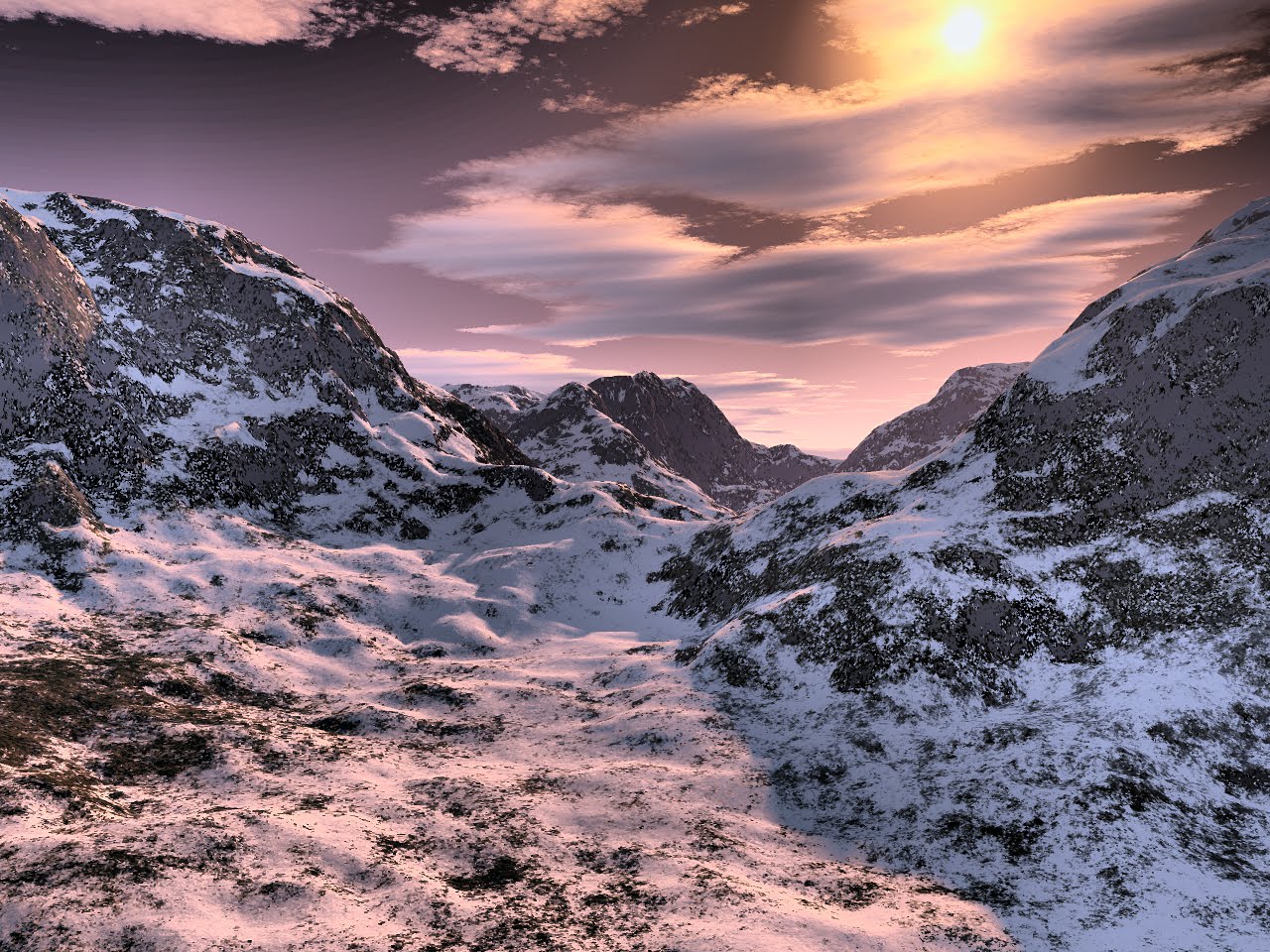 Snowscape ~ Terragen Daily Photo