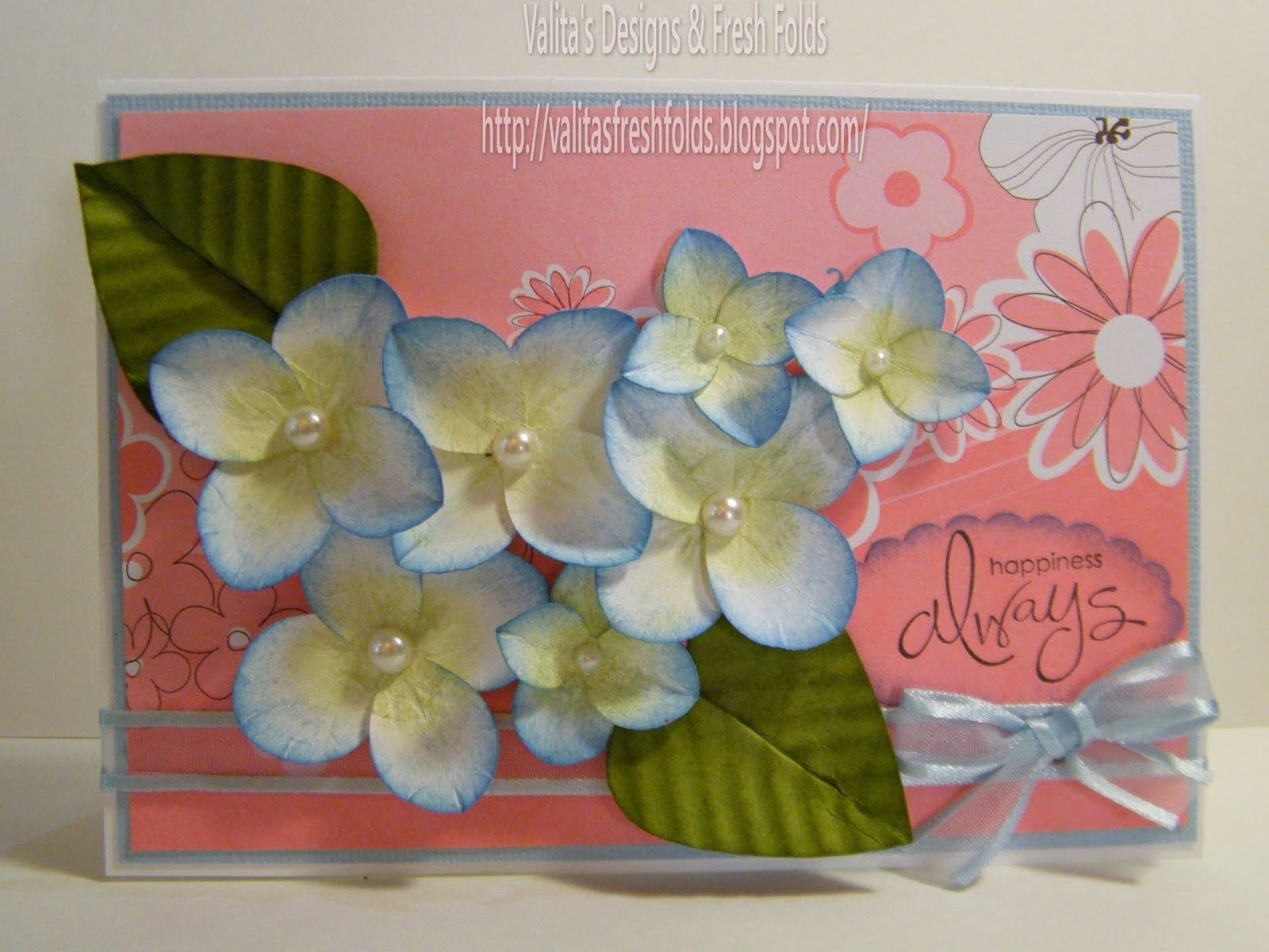 Valita's Creative Designs : Making paper Hydrangeas with your heart punch