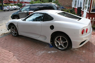 Toyota MR2 to Ferrari 360 Replica: More body fitting of the ferrari on mr2