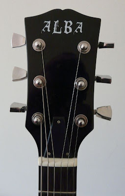 UK Guitars: Alba black semi acoustic guitar