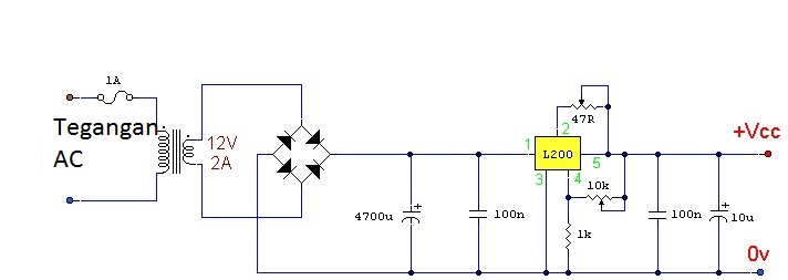 B,bl berbagi elektronika: Skema Power Supply Sederhana