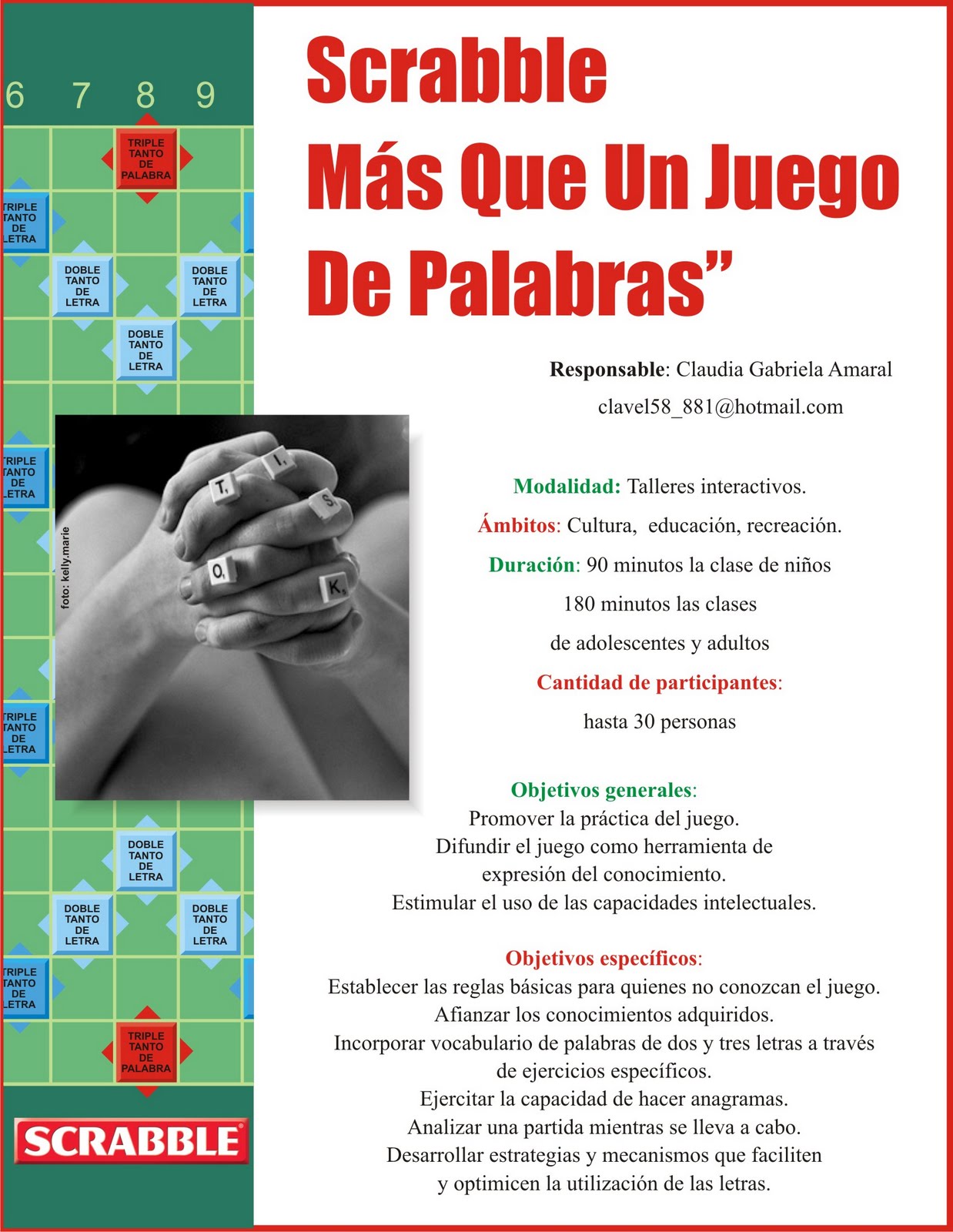 Escribe Léxico: Scrabble, más que un juego de palabras