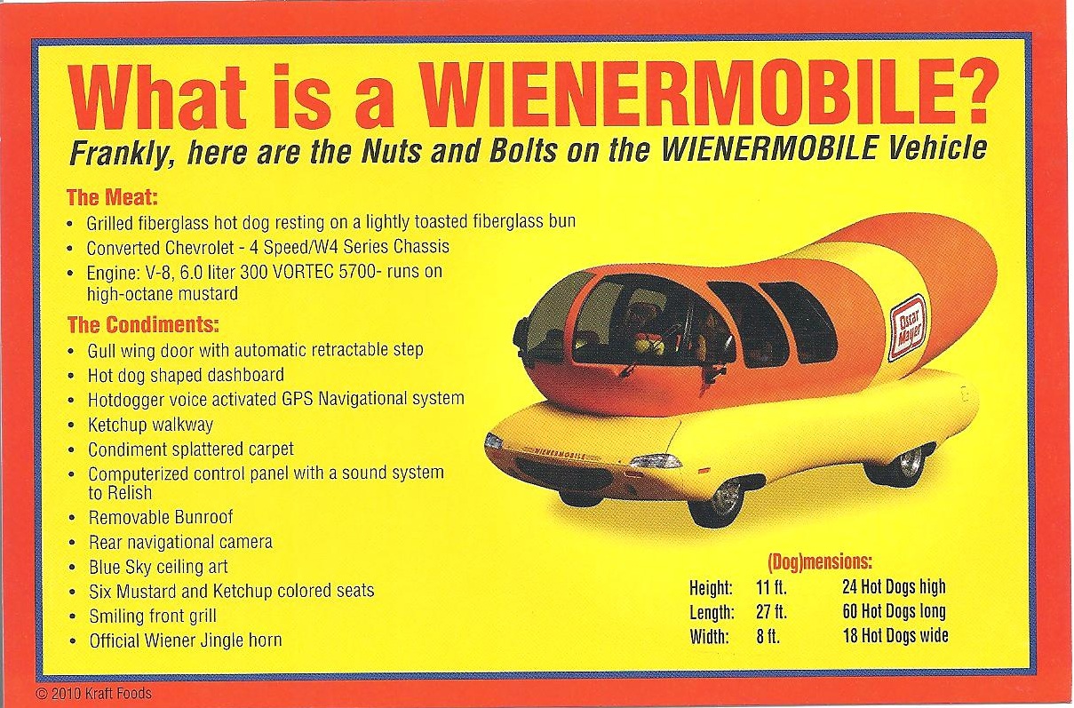 A Plethora of Postcards: Oscar Mayer Weinermobile