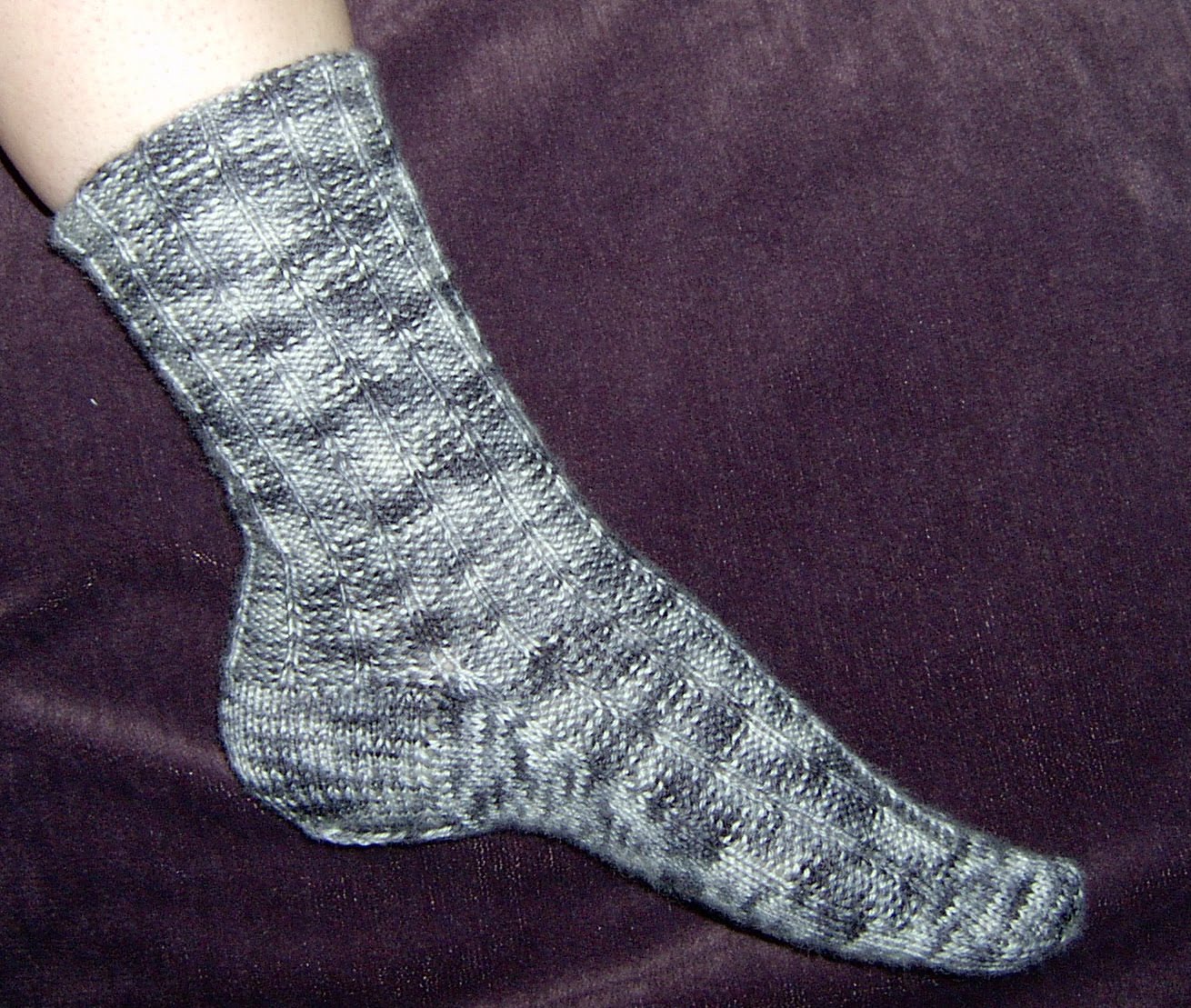 Kate Atherley Knits. A Lot. Mainly Socks.: Reverse Basic Ribbed Sock