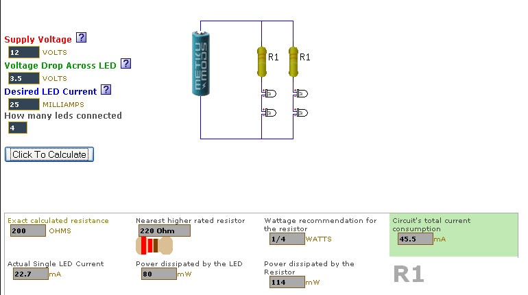 One Stop Electrical Reference Centre: Current Limiting Resistor ...