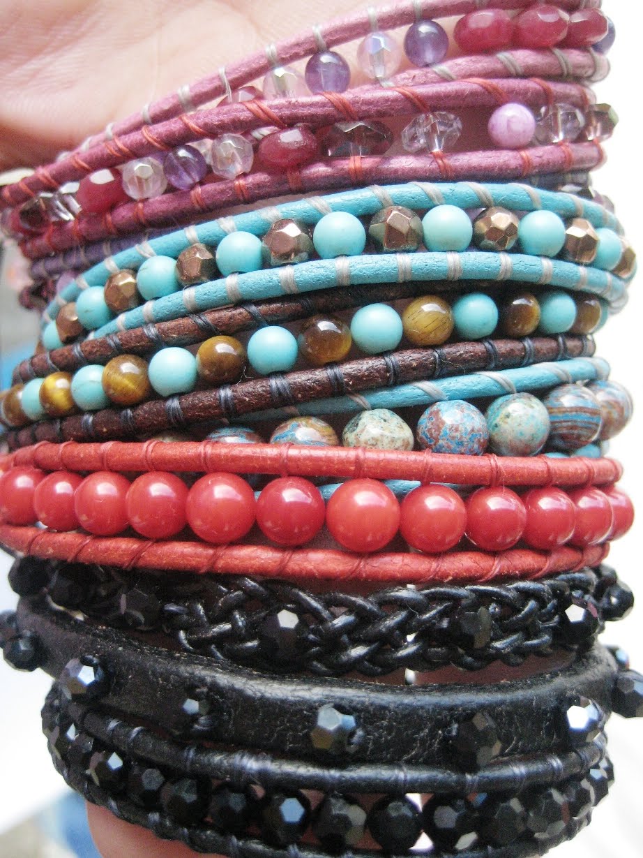 LuMa-lumea bijuteriilor unicat!: -670- Bratari piele, pietre ...