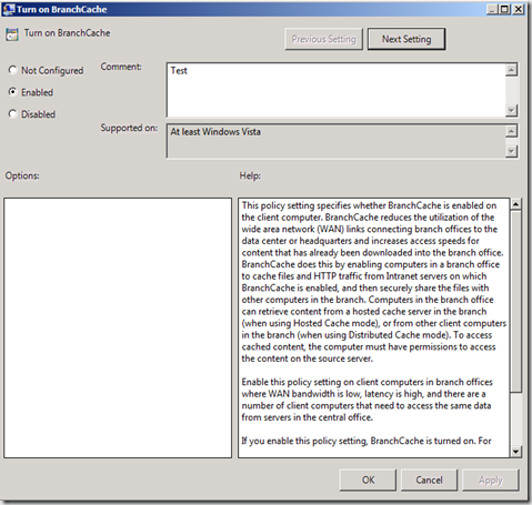 ConfigMgr: Configuring SCCM and Branch Cache