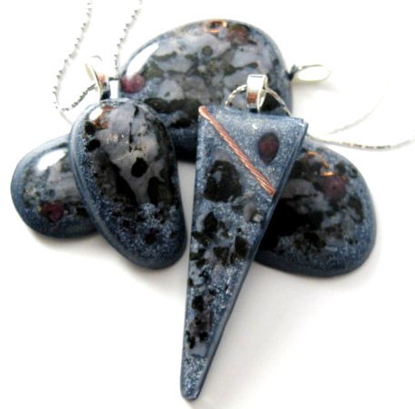 Ethereal Energies of Quartz Crystals: Indigo Gabbro Pendants