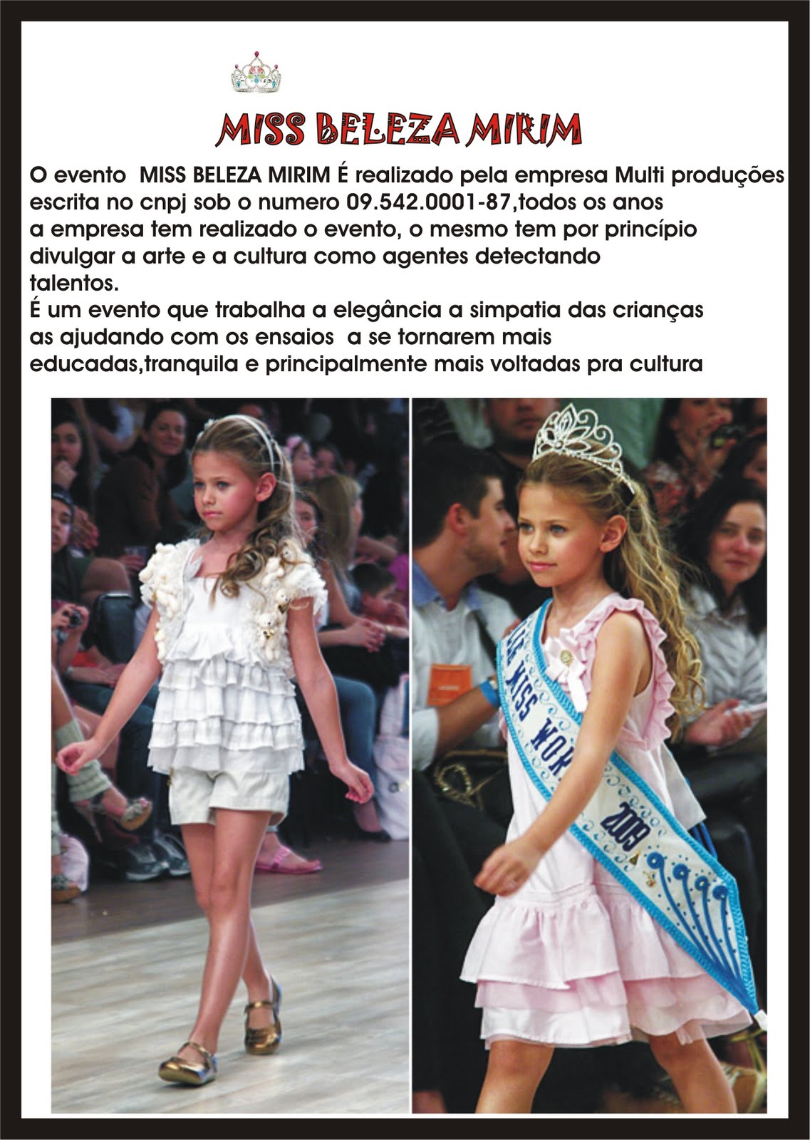 Concurso De Beleza Miss Beleza Mirim: Miss Beleza Mirim importancia do ...