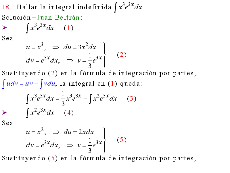 Cálculo21: Integral indefinida. Fórmula de integración por partes ...