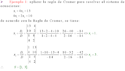 REGLA DE CRAMER | Ejercicios de Matemáticas