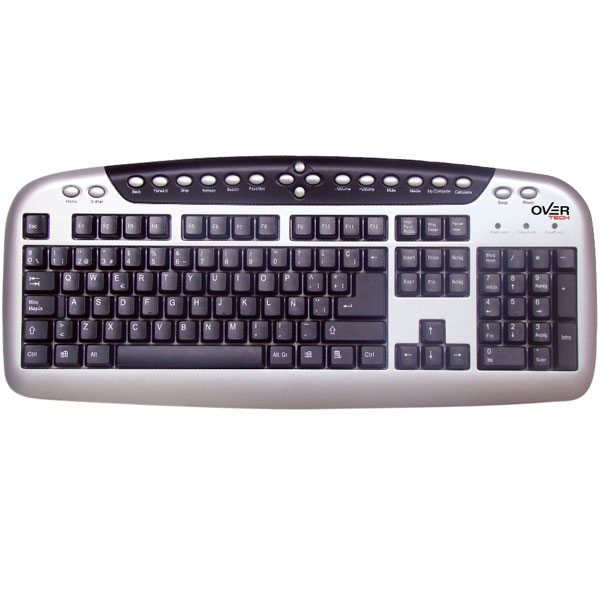 Cluster Computación: TECLADO OVERTECH MULTIMEDIA 311 BLACK/SILVER PS2