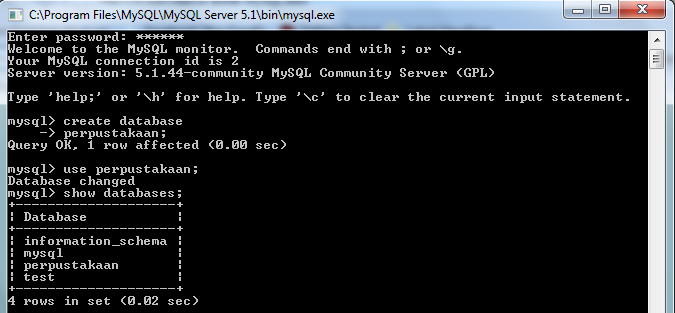 DATABASE PROGRAM MYSQL: DATABASE PERPUSTAKAAN