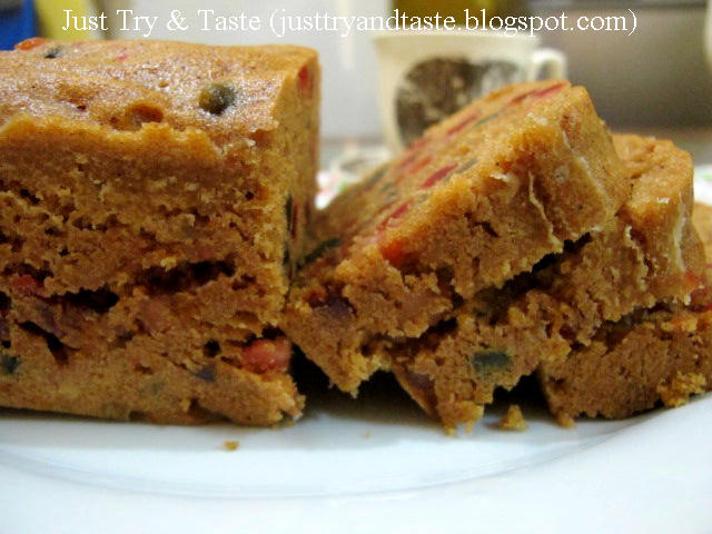 Resep Cake Buah Kukus (Steamed Fruitcake) | Just Try & Taste