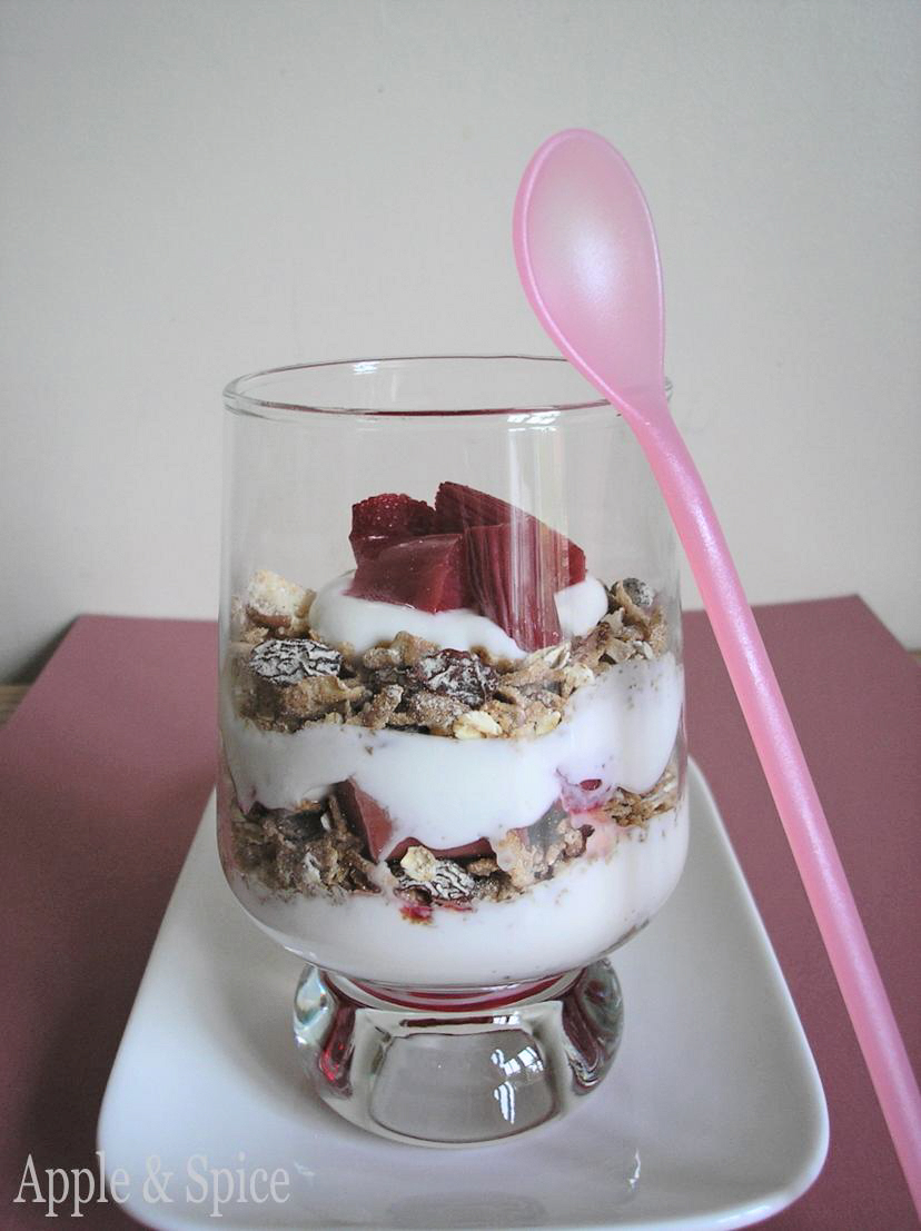 Apple & Spice: Rhubarb & Rosewater Breakfast Sundae