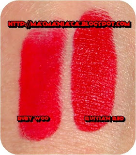 SWATCHES: BATOM RUBY WOO M.A.C | M•A•Cmaniaca