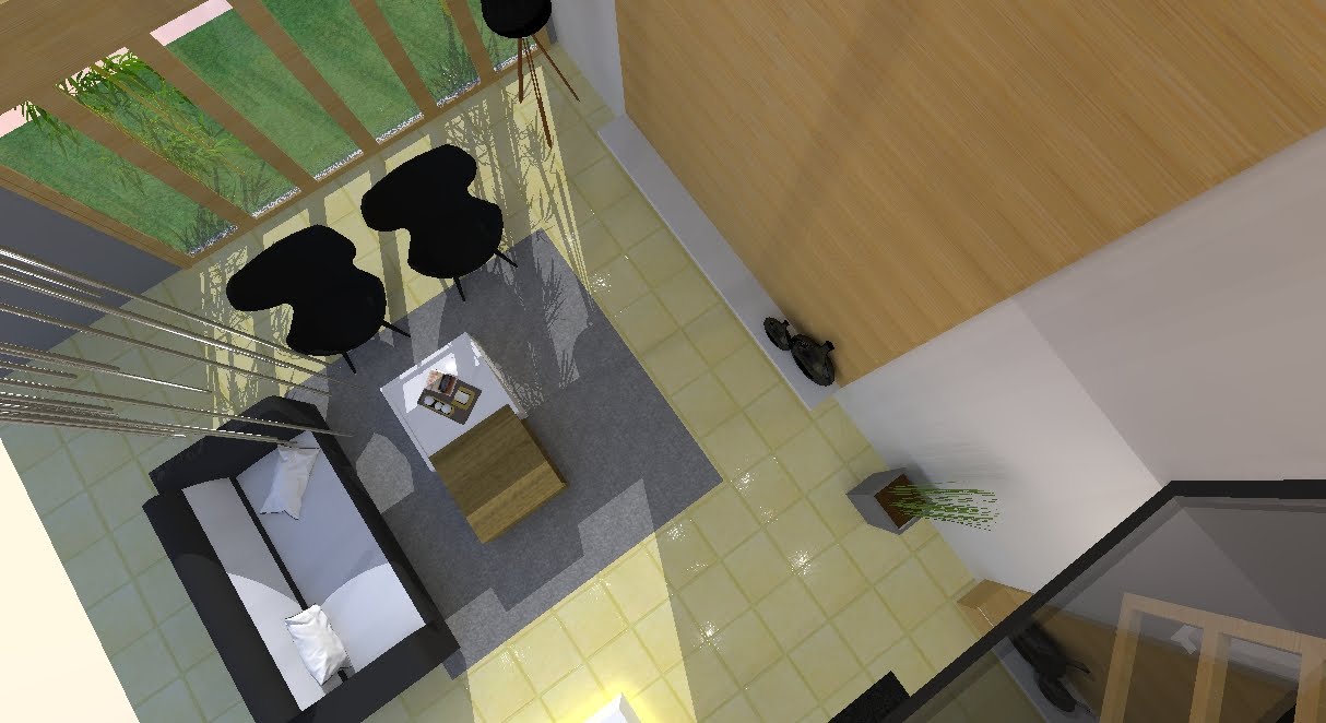 J. Studio Works: Double Volume Living Room