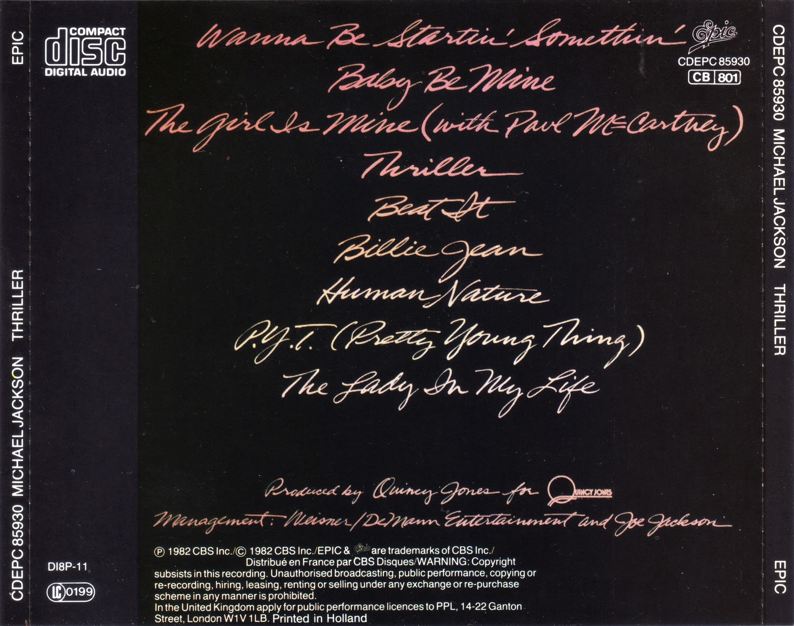 Musicotherapia: Michael Jackson - Thriller (1982)