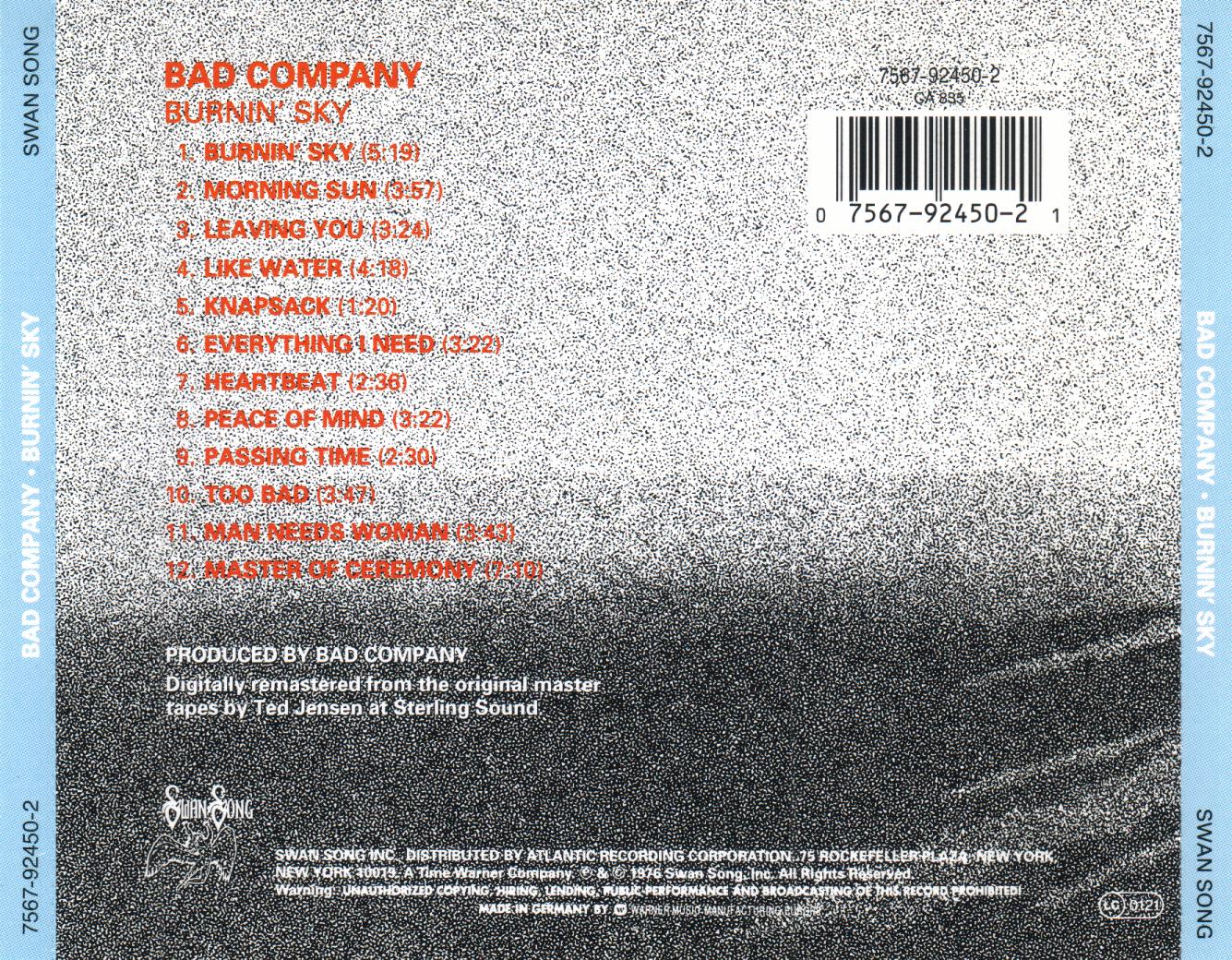 Musicotherapia: Bad Company - Burnin Sky (1977)