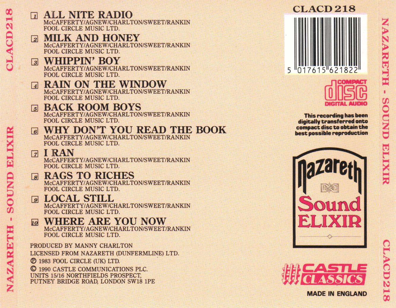 Musicotherapia: Nazareth - Sound Elixir (1983)