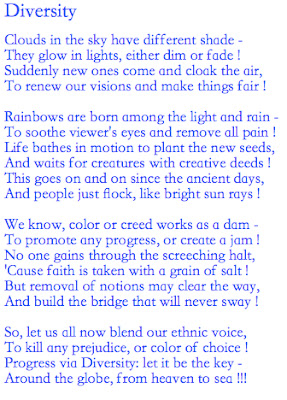 EWRT 2 paper 4: Day 2- poems on subjects