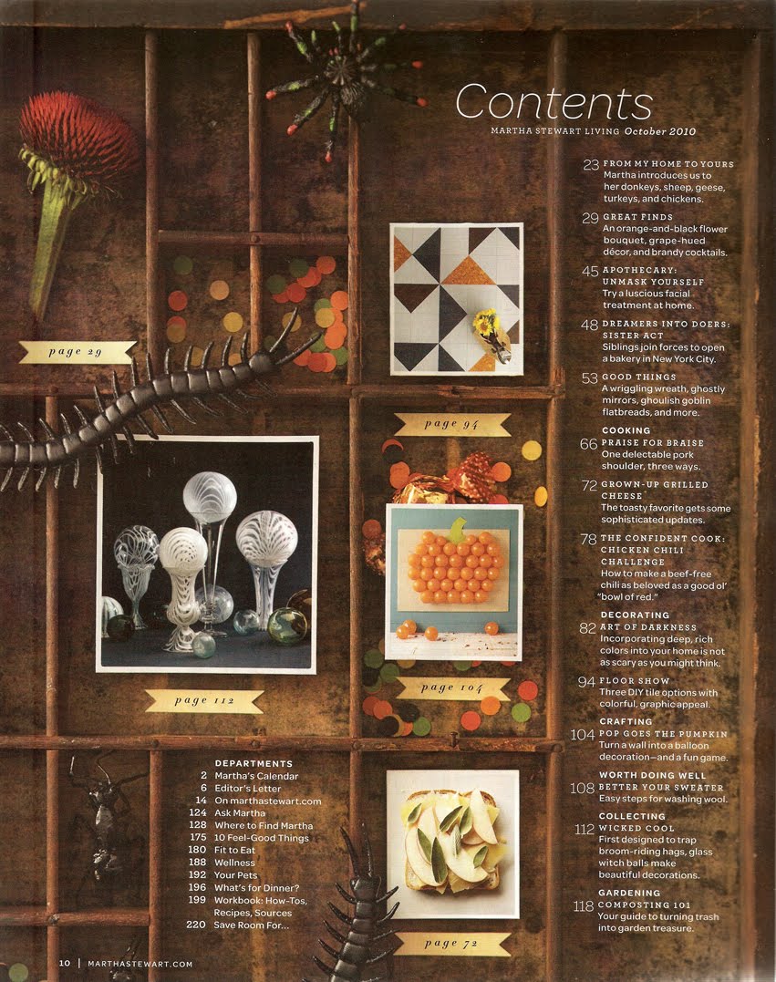 MARTHA MOMENTS: October Living