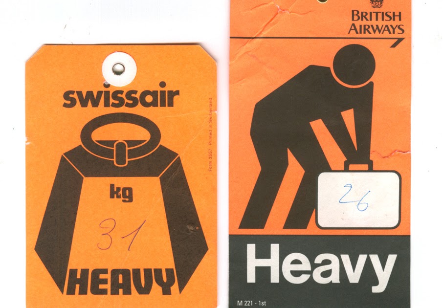 down to the cellar: Heavy weight Baggage labels