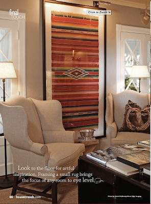 Classically Eclectic: Bright Idea: Framed Rug!