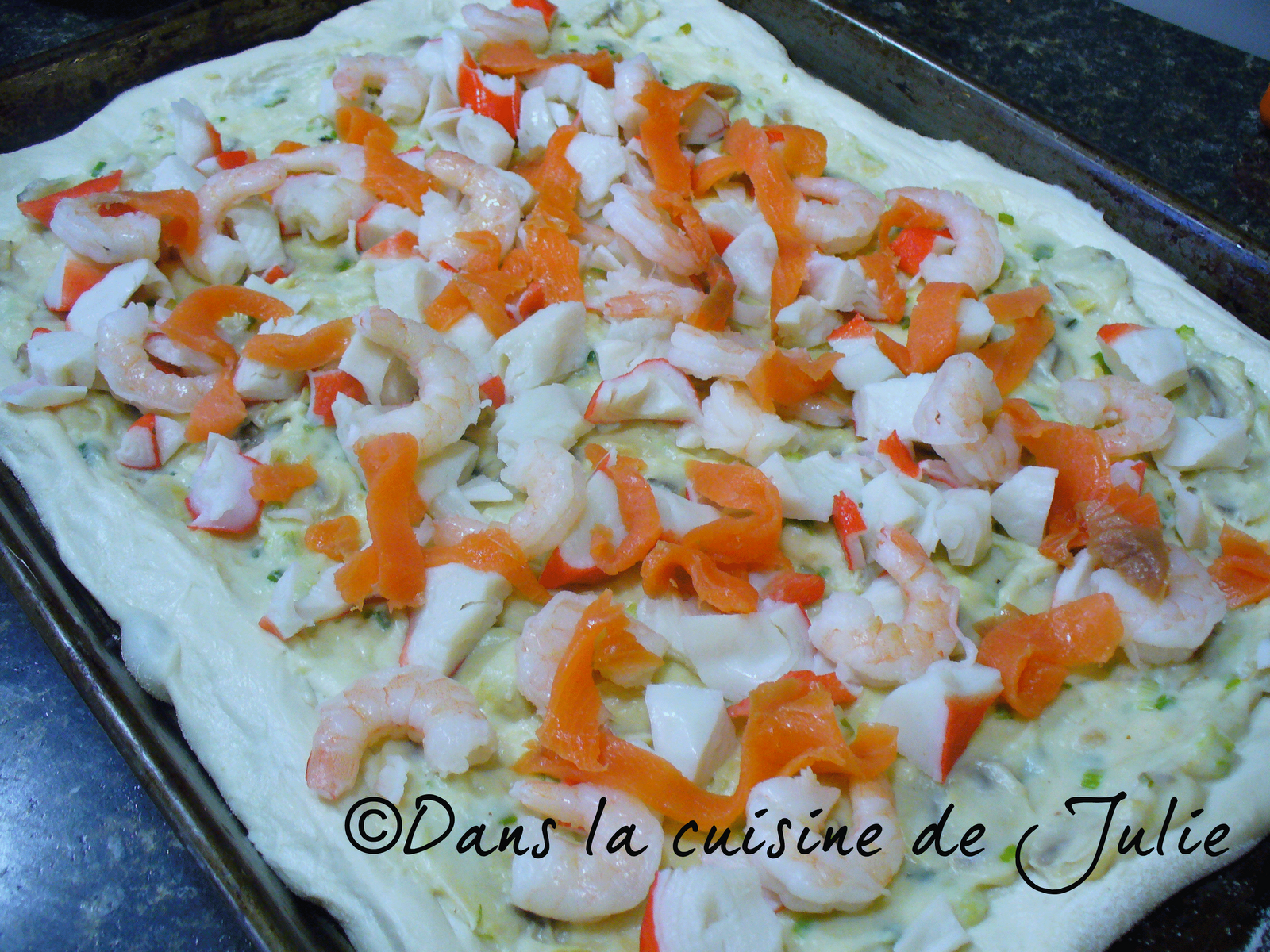 DANS LA CUISINE DE JULIE: Pizza aux fruits de mer
