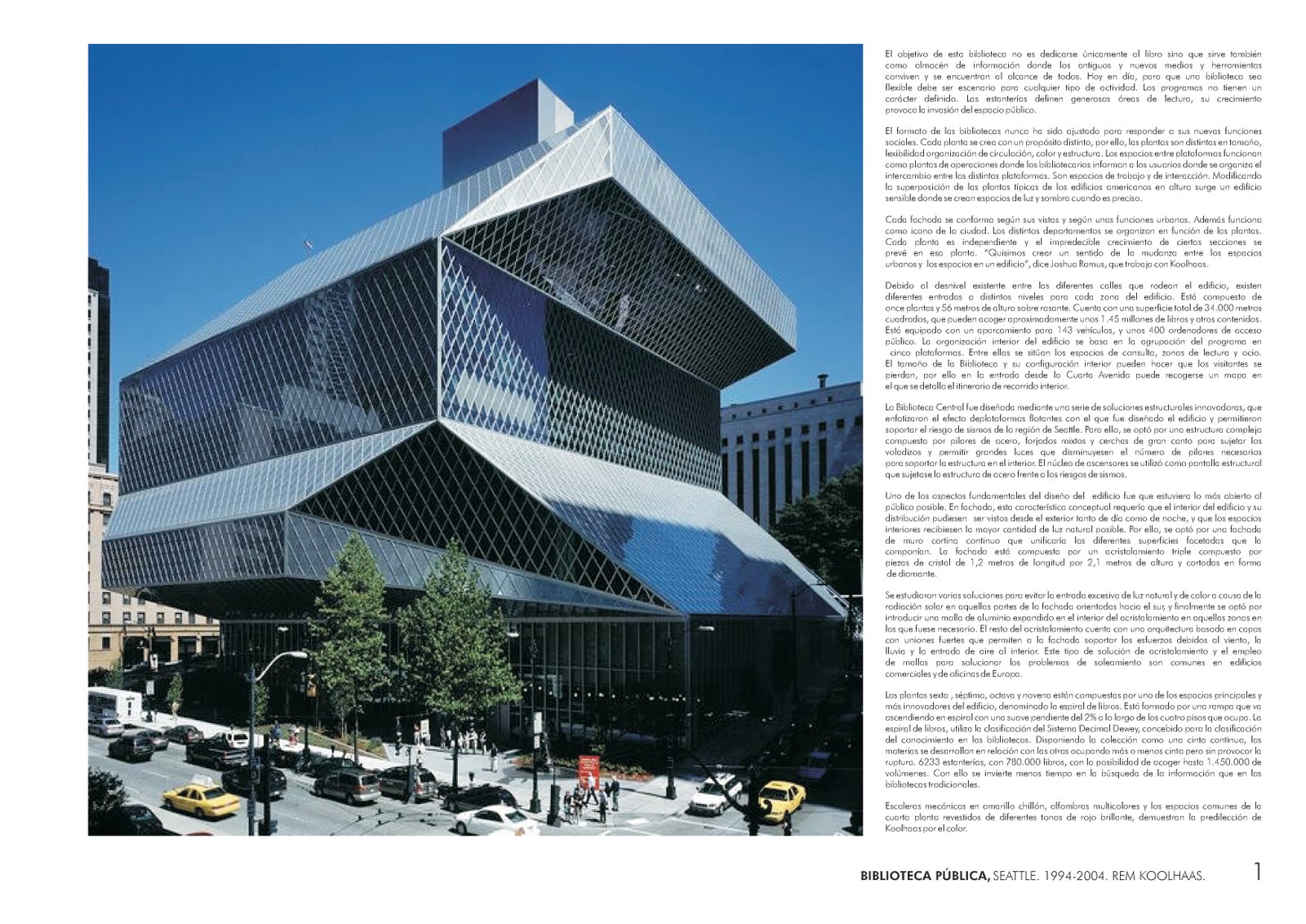 Arqbibliotecas: BIBLIOTECA PÚBLICA, SEATTLE. 1994-2004. REM KOOLHAAS.