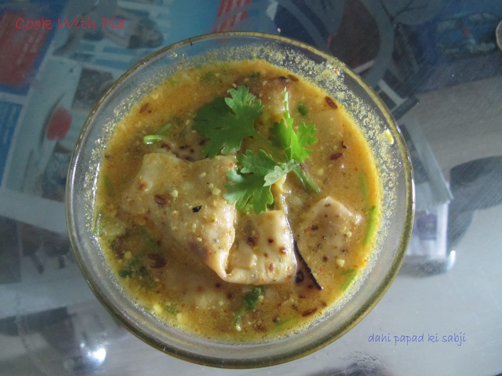 CookHealthy.in: Dahi papad ki sabji