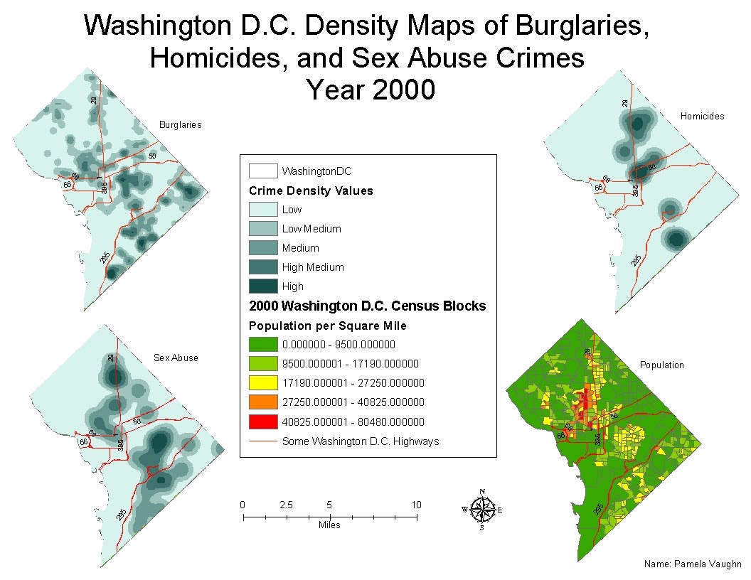 Pam's GIS Maps: Week 8 : Washington D.C.'s Crime Analysis for Year 2000