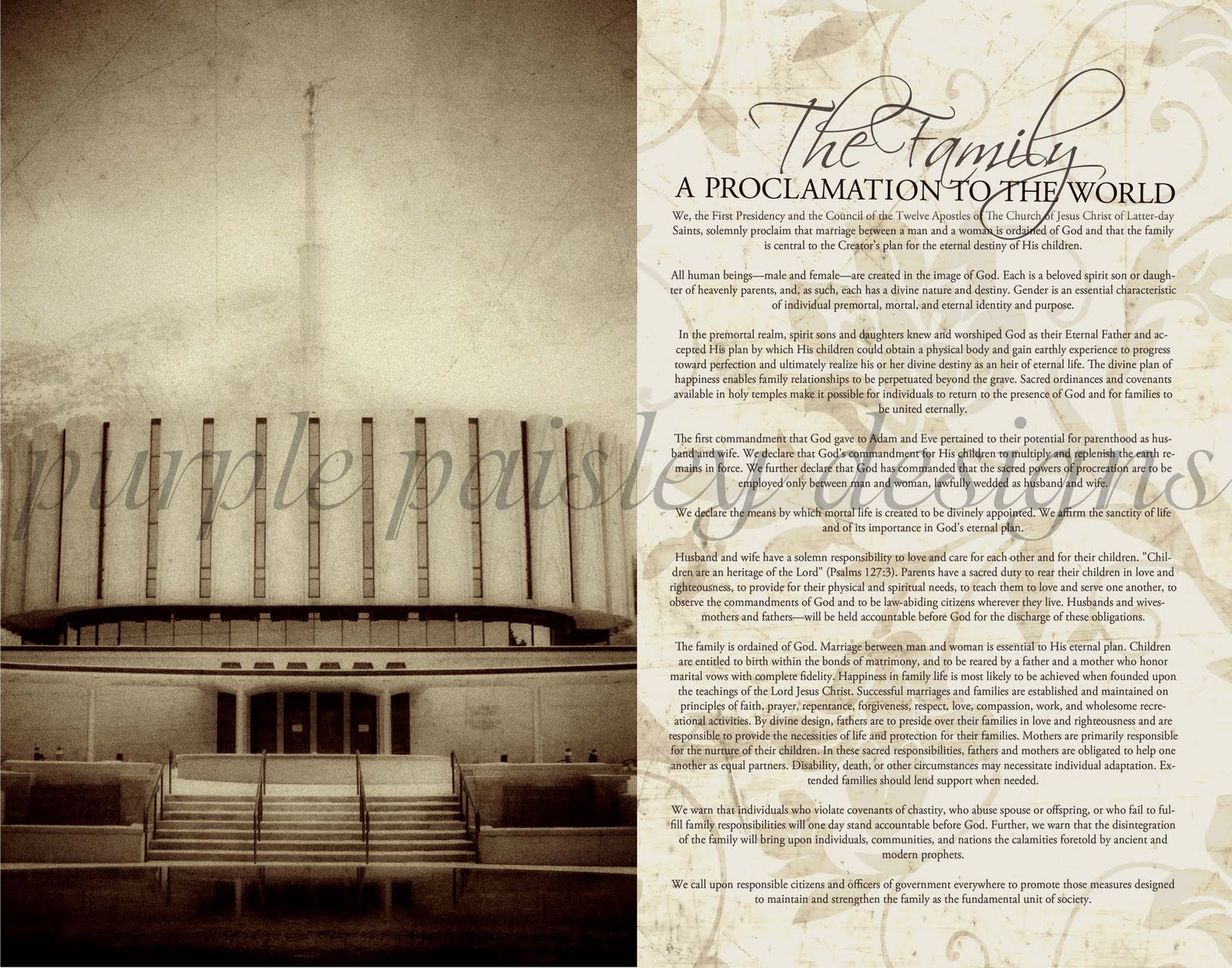 Purple Paisley Designs: "Proclamation" Designs: Temples